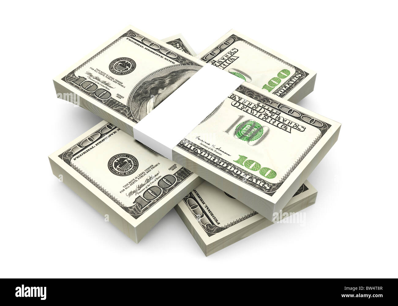 Stacks of 100 Dollar Bills Stock Photo - Alamy
