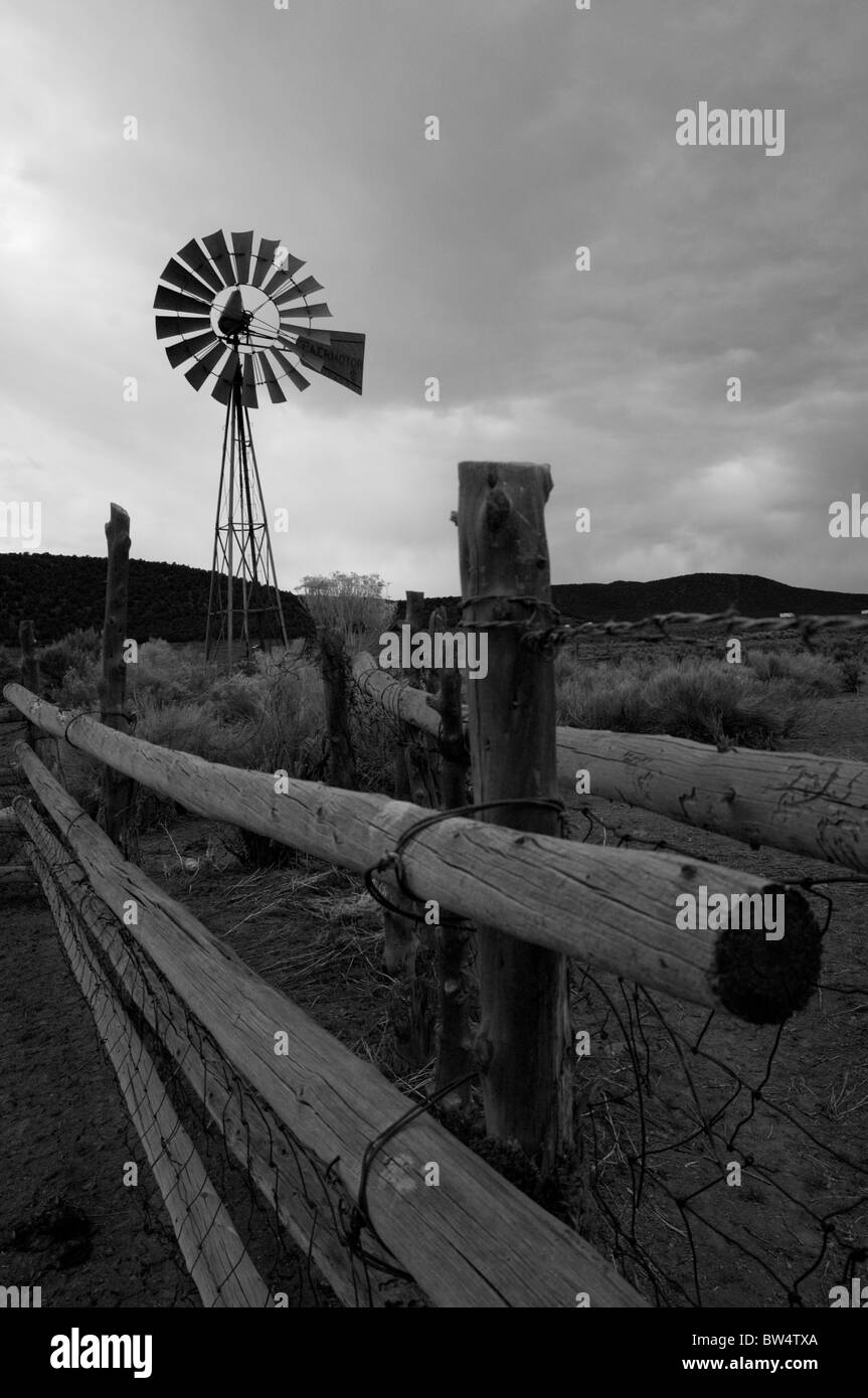A windmill in Southern Utah Stock Photo - Alamy
