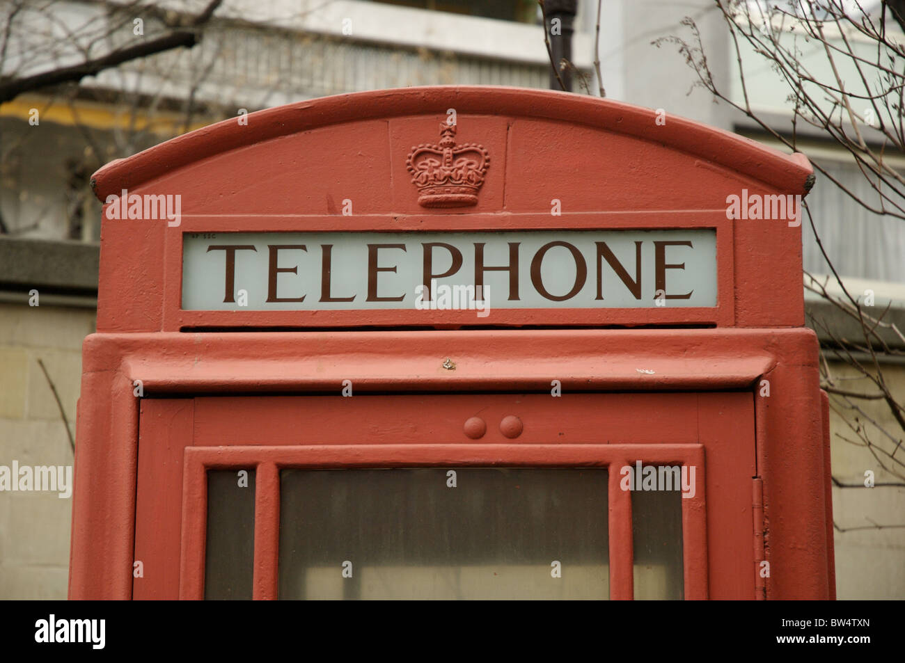 A red telephone booth in Paris, France Stock Photo - Alamy