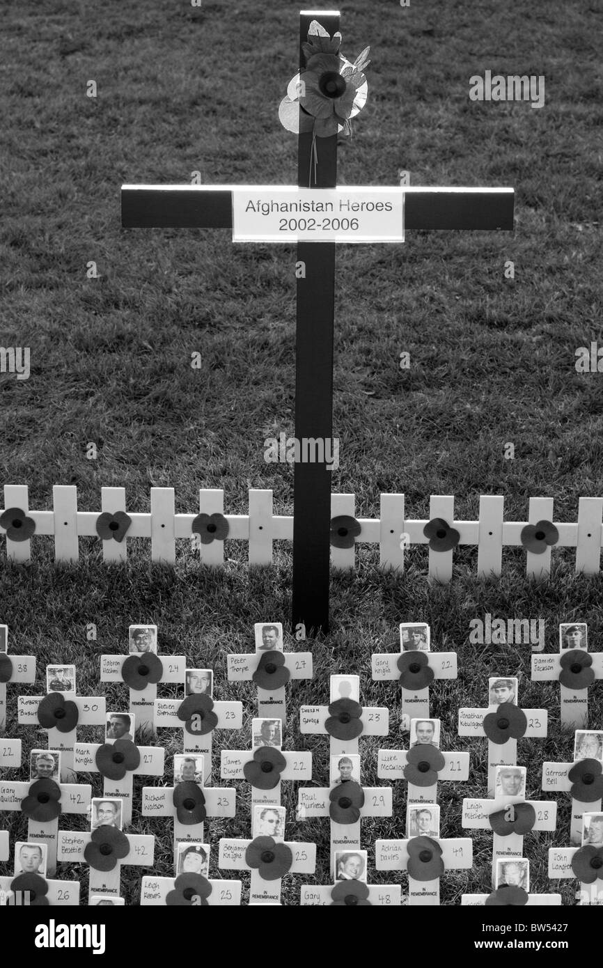 Cross with poppy Black and White Stock Photos & Images - Alamy