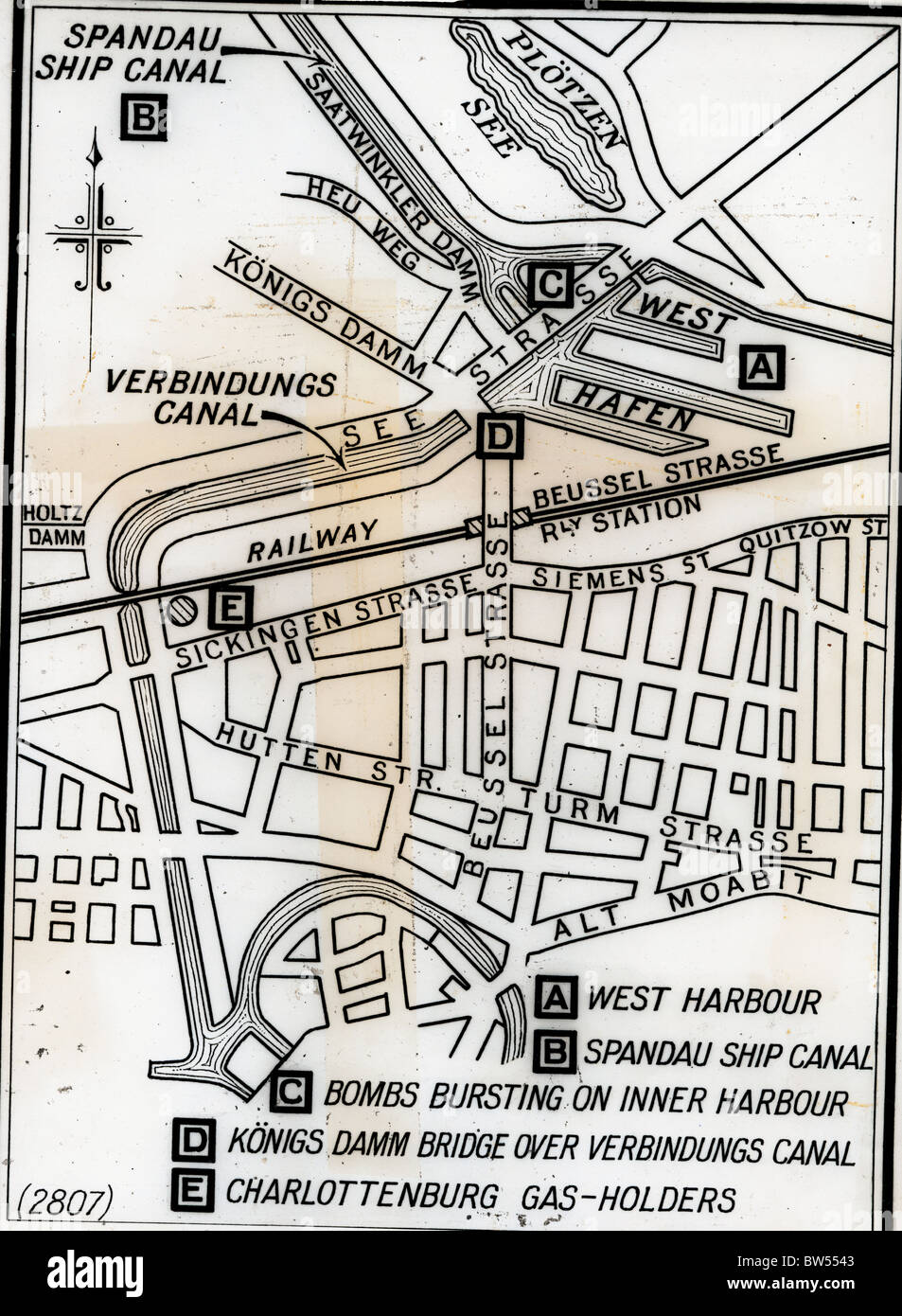 Berlin Map of Attack in 1940 Stock Photo - Alamy