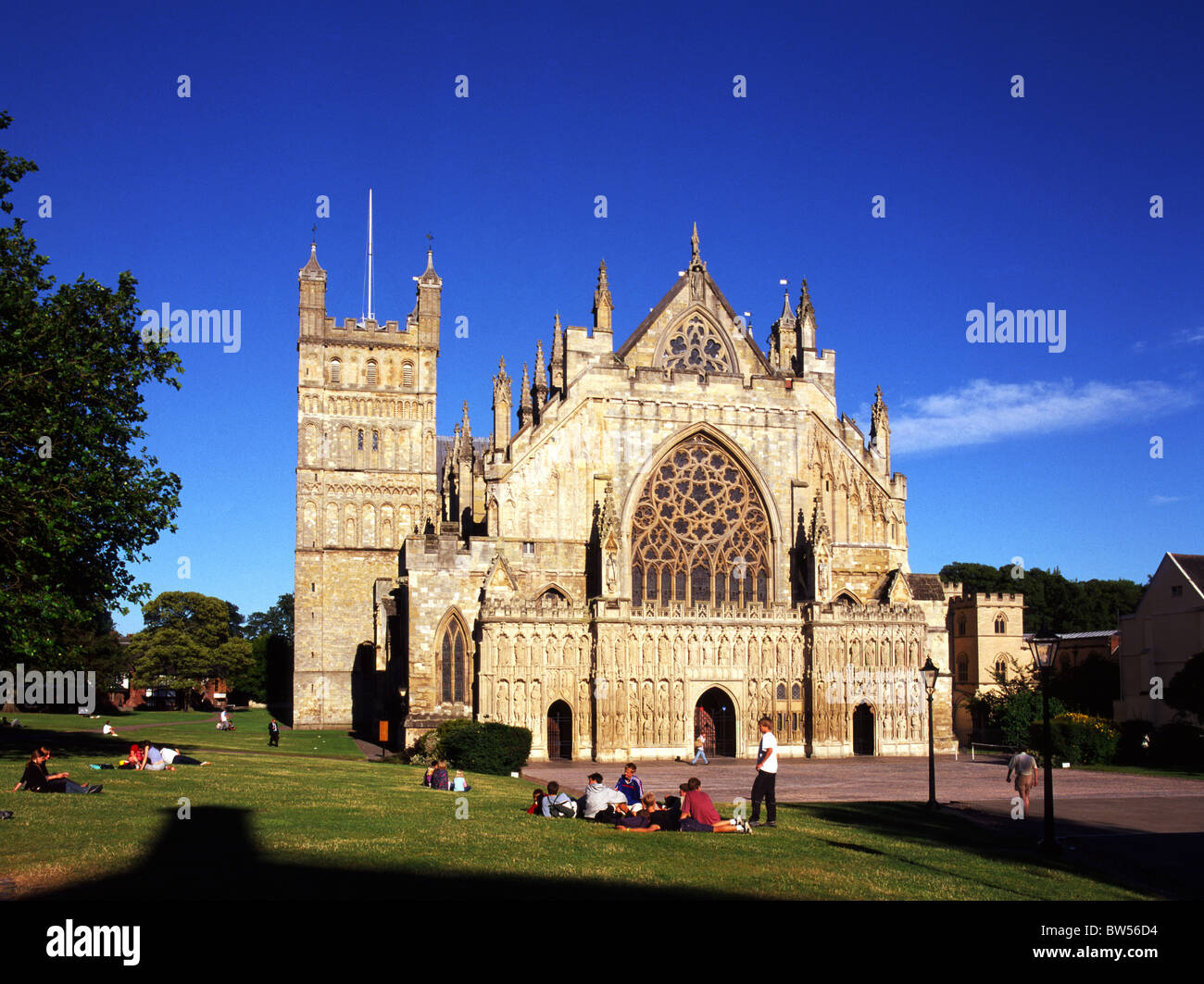 Exeter Cathedral, Exterior, Day Stock Photo - Alamy