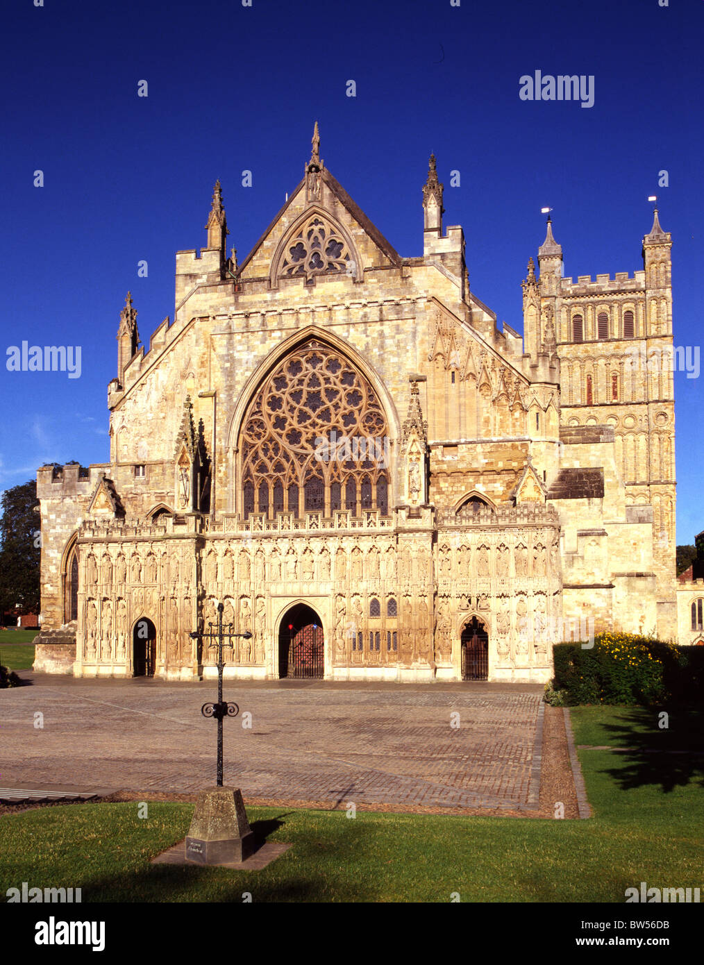 Exeter Cathedral, Exterior, Day Stock Photo - Alamy