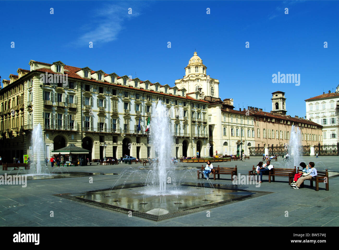 Turin, Piazza Castello Stock Photo - Alamy