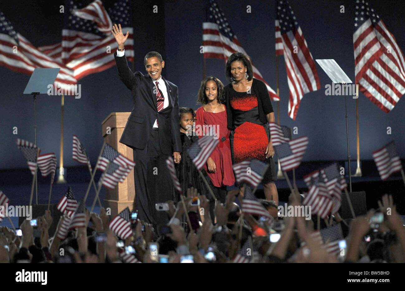 Barack Obama U.S. Presidential Election Victory Speech and Celebration ...
