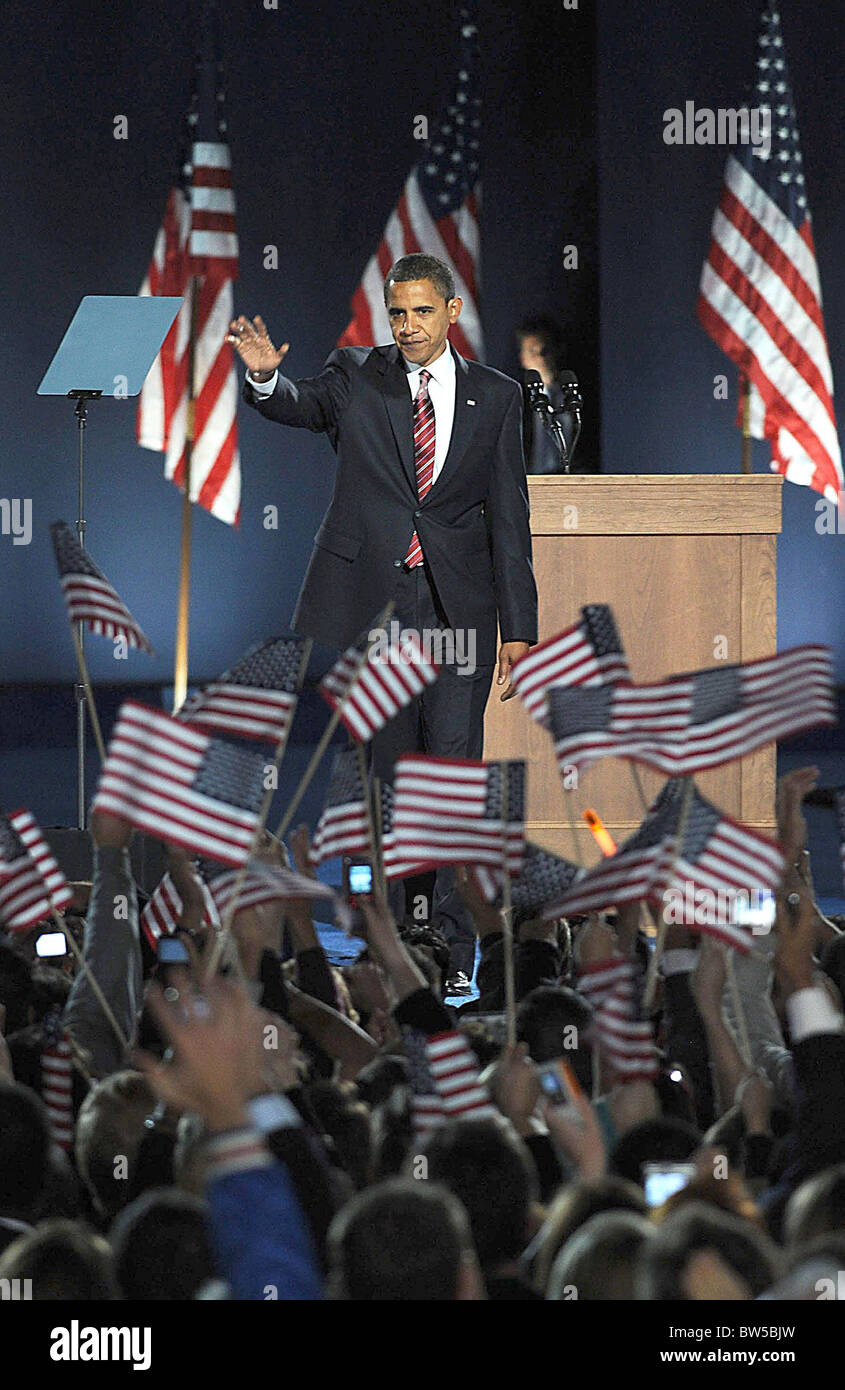 Barack Obama U.S. Presidential Election Victory Speech and Celebration ...