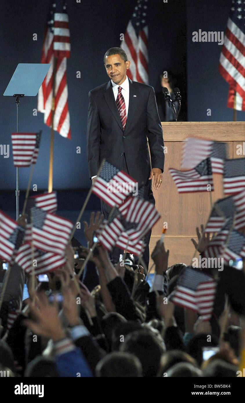 Barack Obama U.S. Presidential Election Victory Speech and Celebration ...