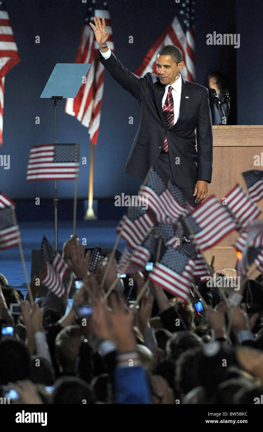 Barack Obama U.S. Presidential Election Victory Speech and Celebration ...