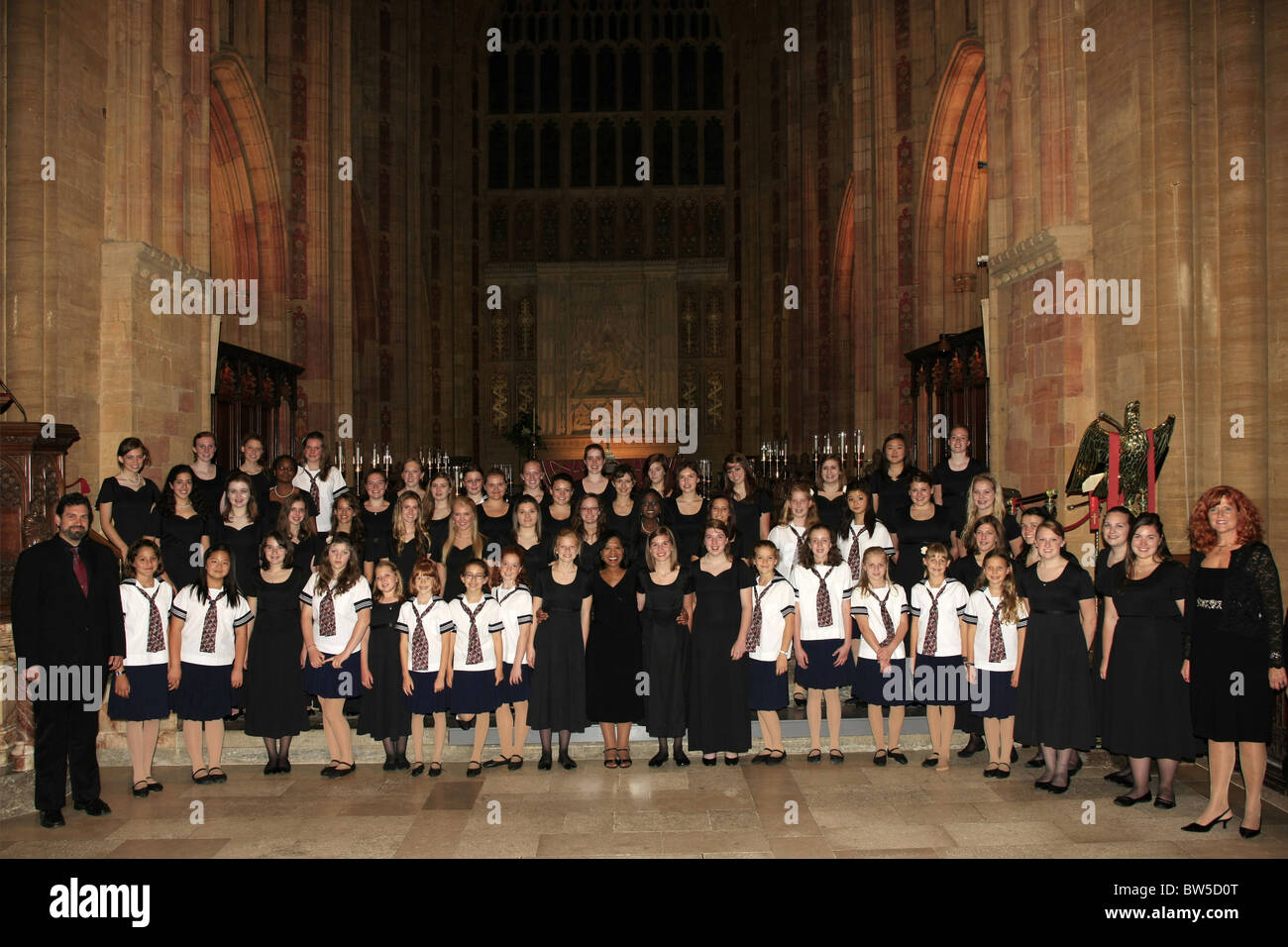 Three American Girls choirs at the Abbey Music Festival in Sherborne ...