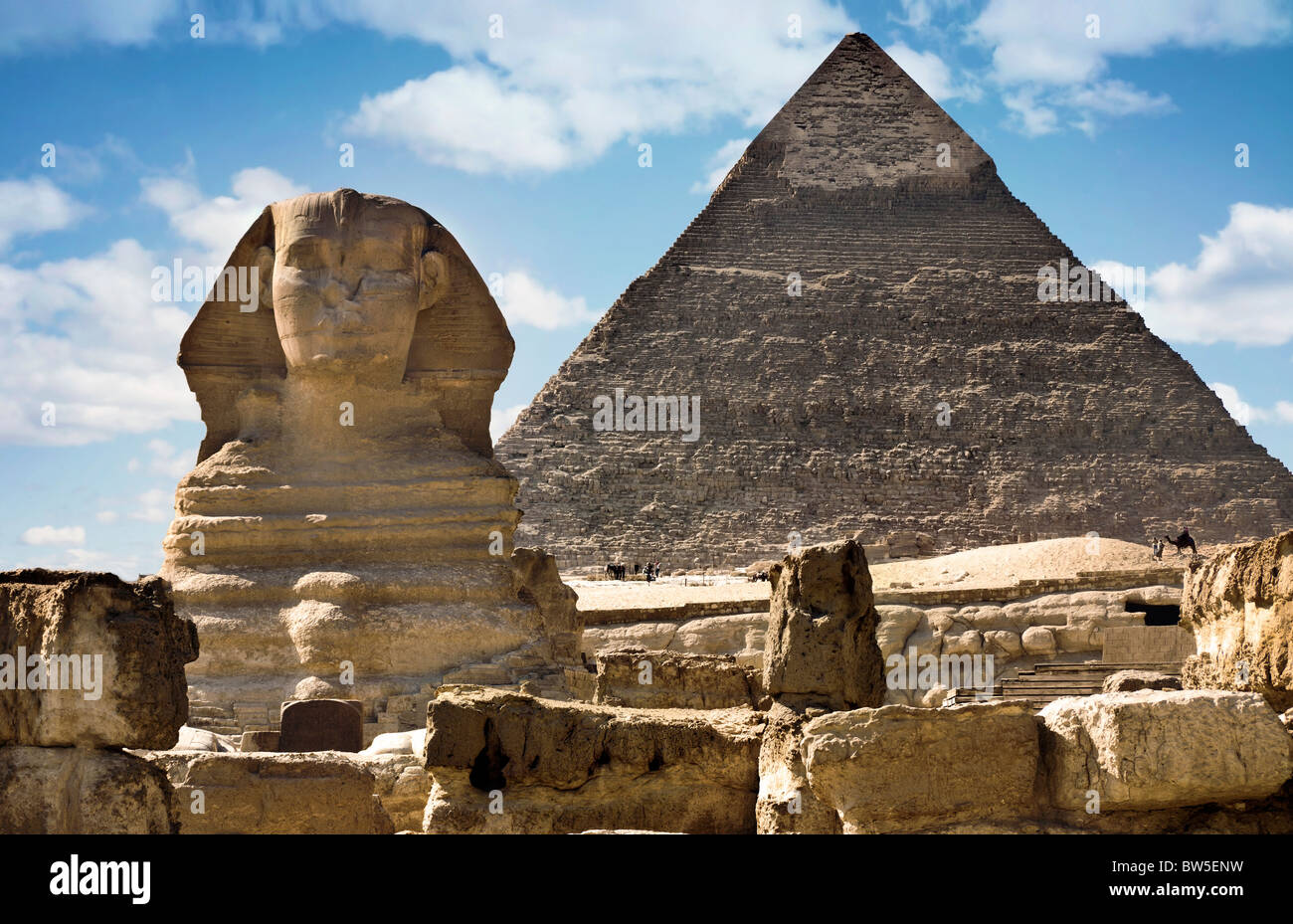 Sphinx and Pyramid Stock Photo - Alamy