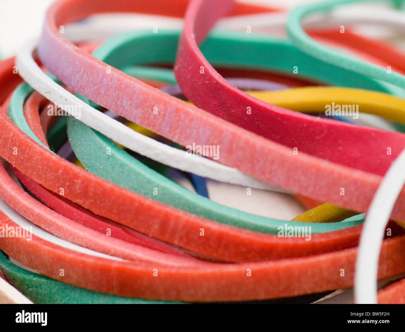 Close-up details of rubber bands Stock Photo - Alamy