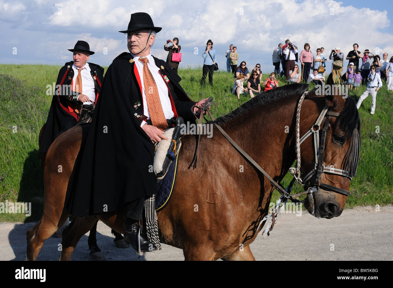 Recreation spanish riders embroidery sunset hi-res stock photography ...
