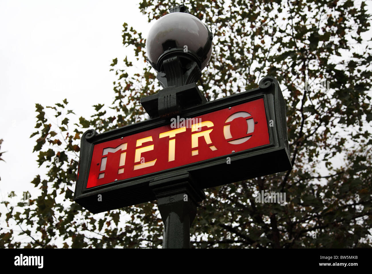 Metro sign in Paris. 2010 Stock Photo - Alamy