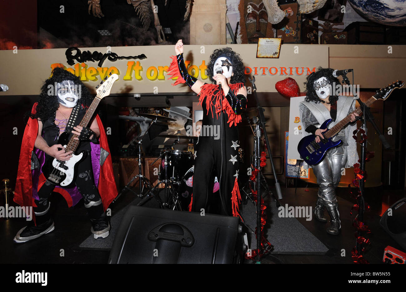 Mini Kiss Performs at Ripley's Believe It or Not Stock Photo - Alamy