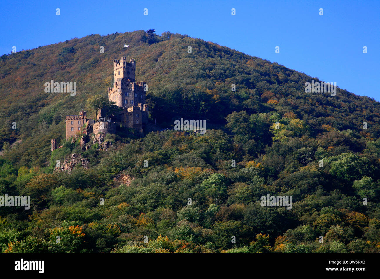 A castle on the river Rhine, Germany Stock Photo - Alamy
