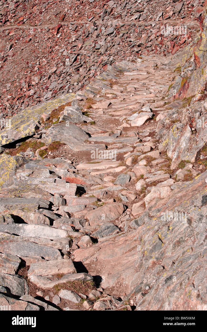 mountain path on cliff Stock Photo - Alamy