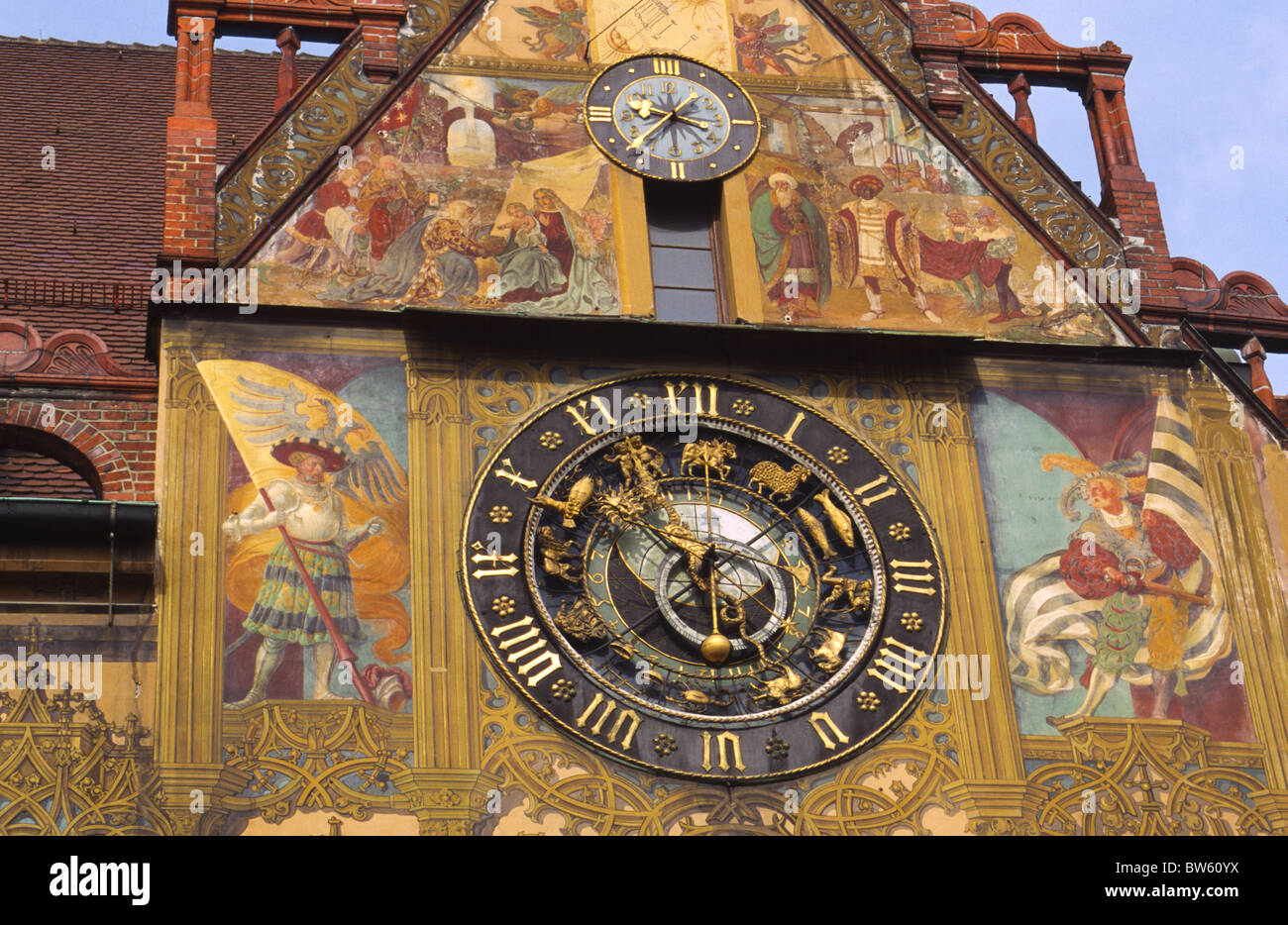Baden-Wuttemberg, Ulm, Rathaus Clock Stock Photo - Alamy