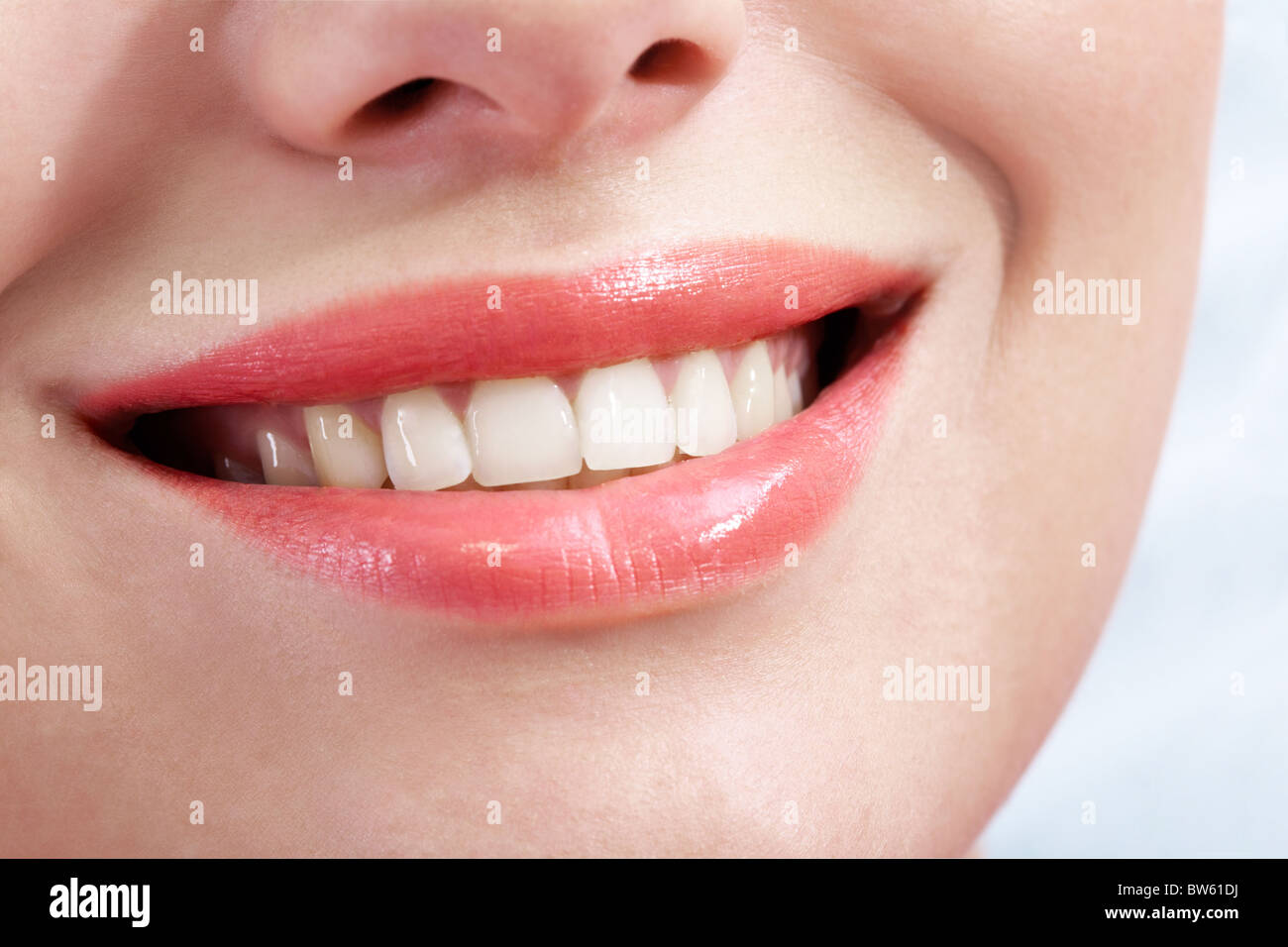 Close-up of female smile with healthy teeth Stock Photo - Alamy