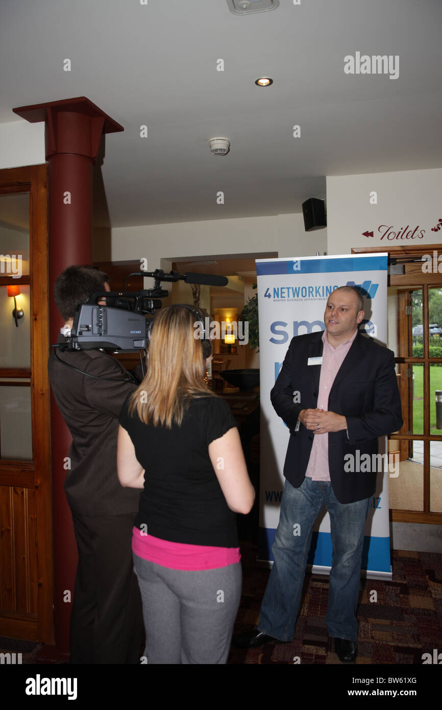 4Networking founder Brad Burton speaking at a new 4Networking group ...