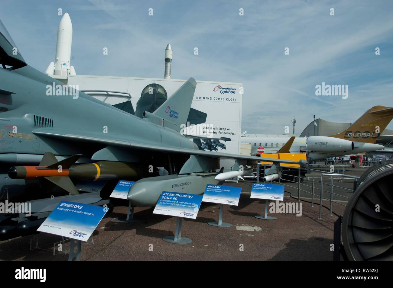 Paris, Fra-nce, Trade Show, Eurofighter Typhoon Fighter Jet on Display ...