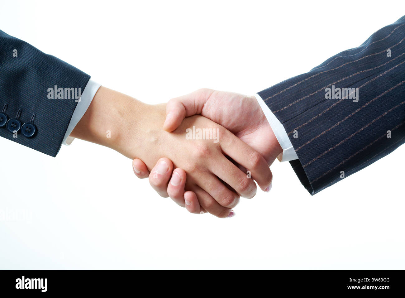 Image of hands shaking isolated on a white background Stock Photo - Alamy