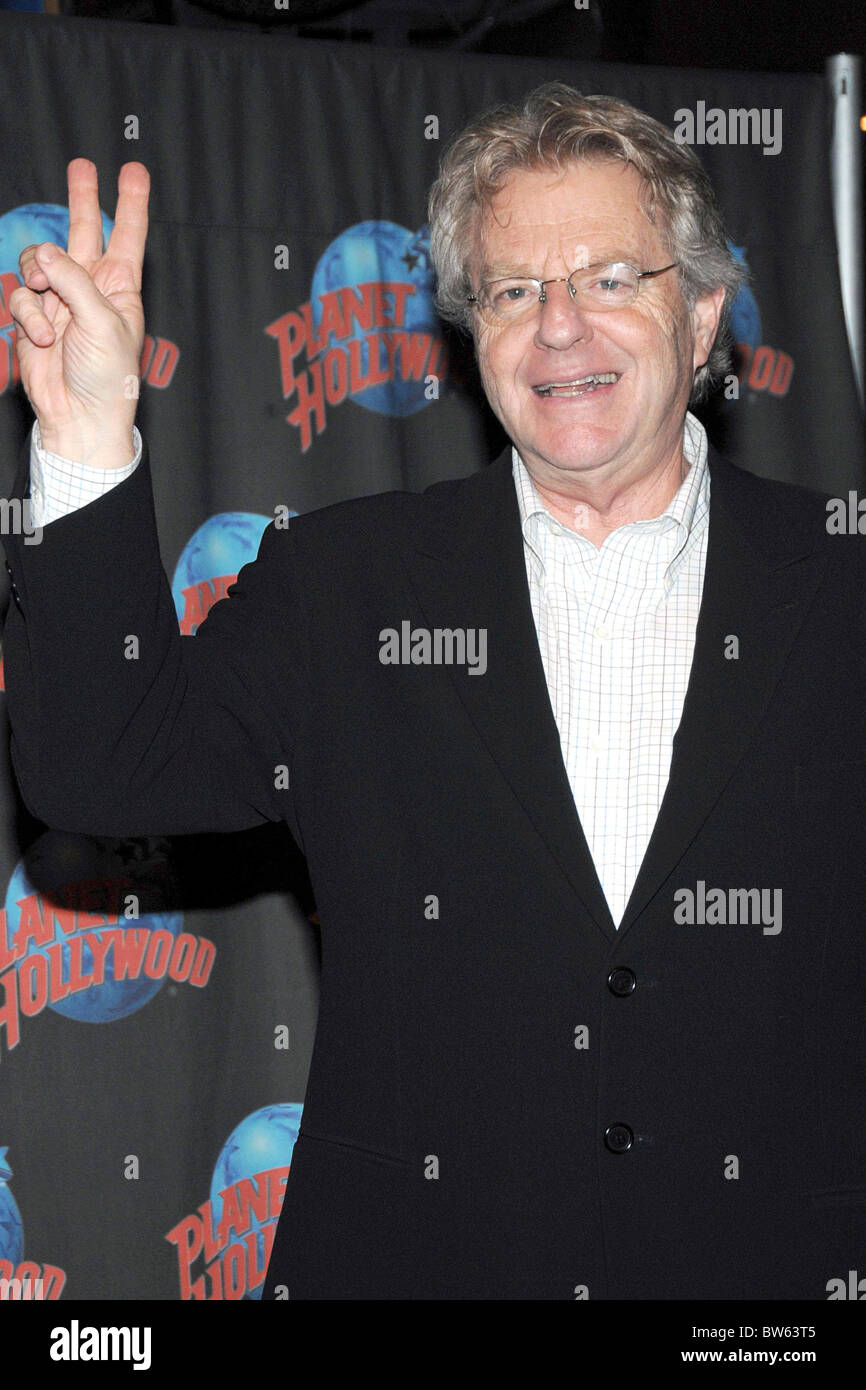 Planet Hollywood Handprint Ceremony for Jerry Springer Stock Photo - Alamy