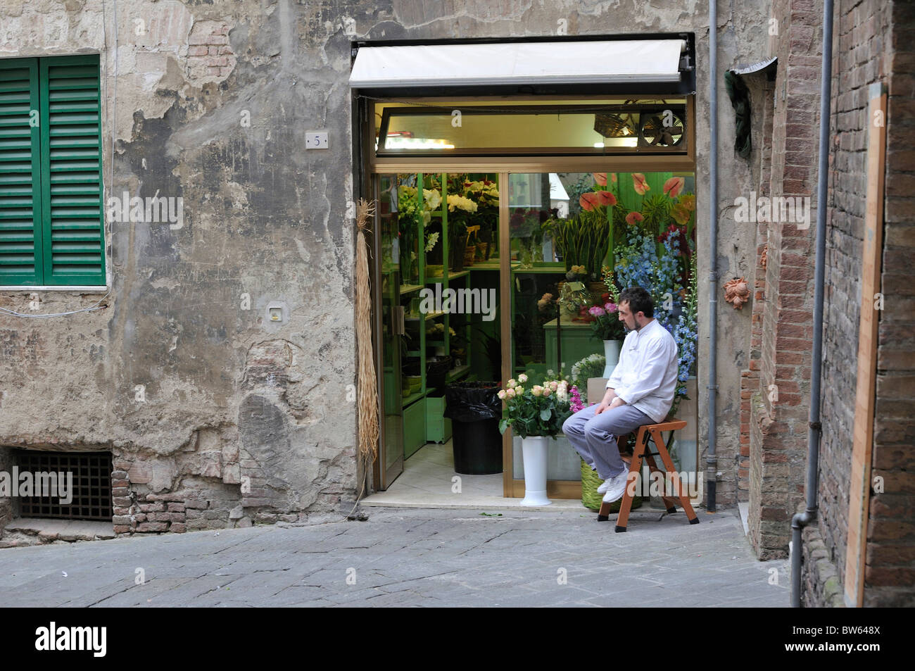 Plants display shop building tuscany hi-res stock photography and ...