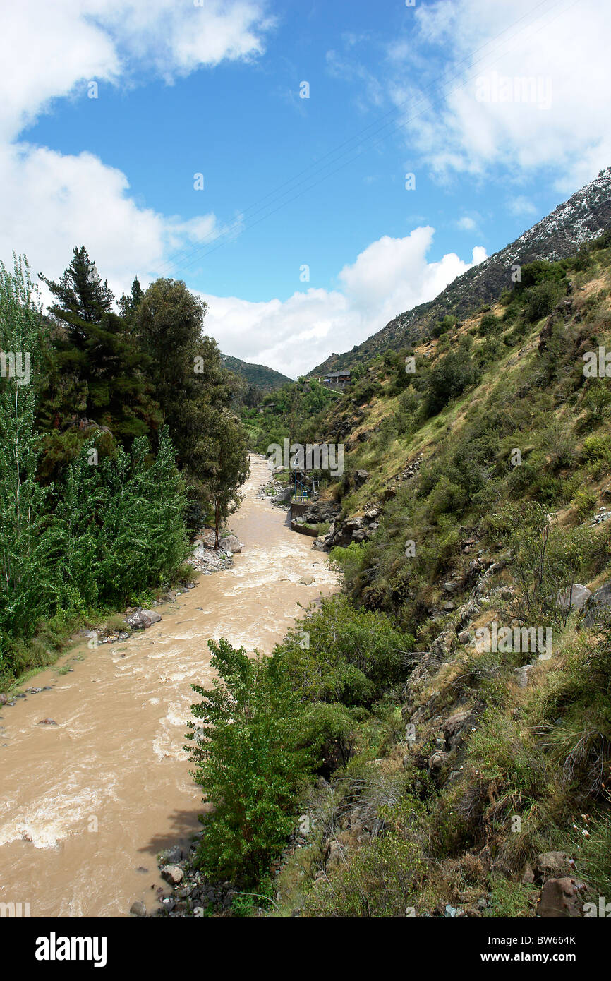River in the mountain range of the andes Stock Photo - Alamy