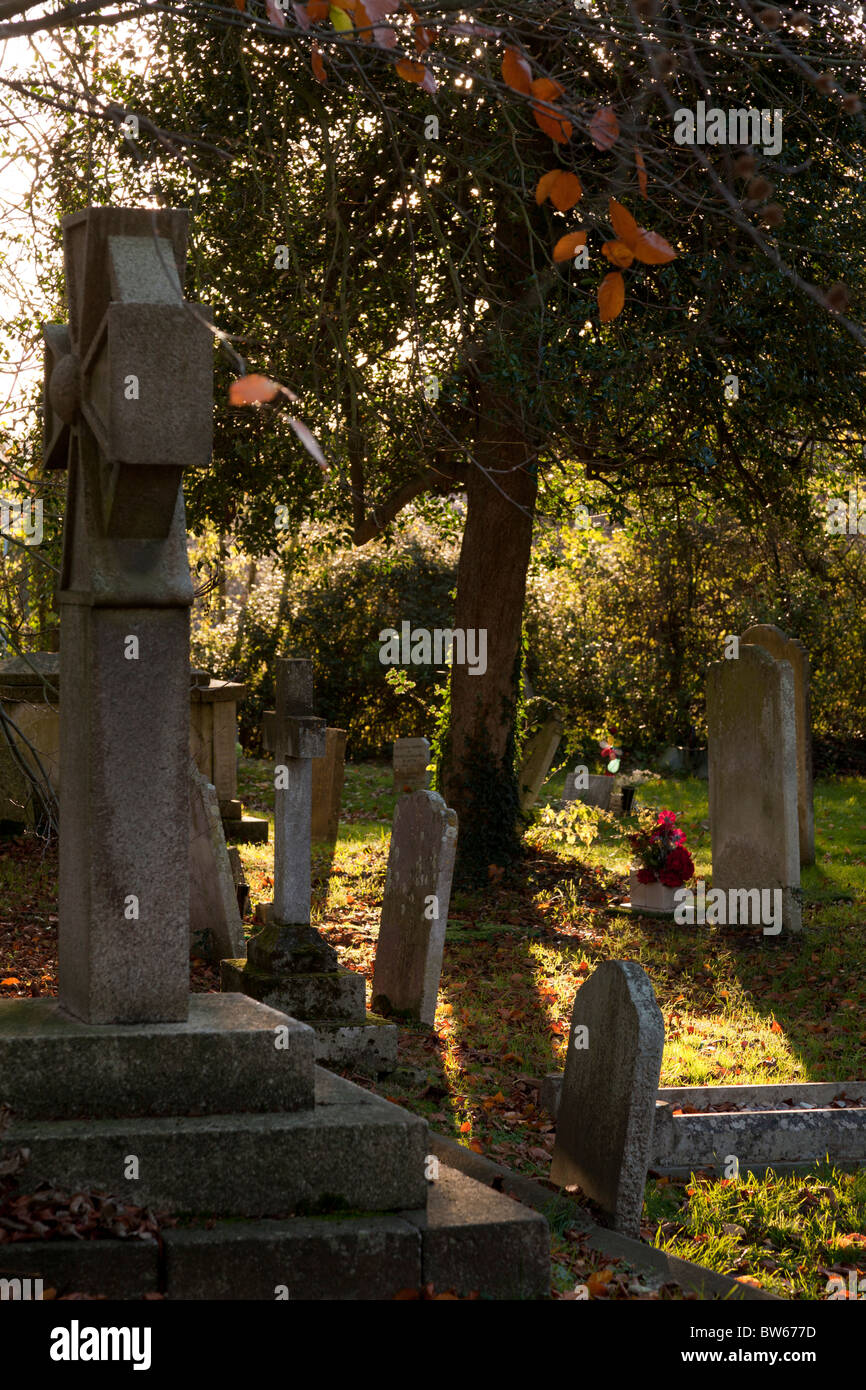 Gravestones in the graveyard of The Parish Church of St Nicholas ...