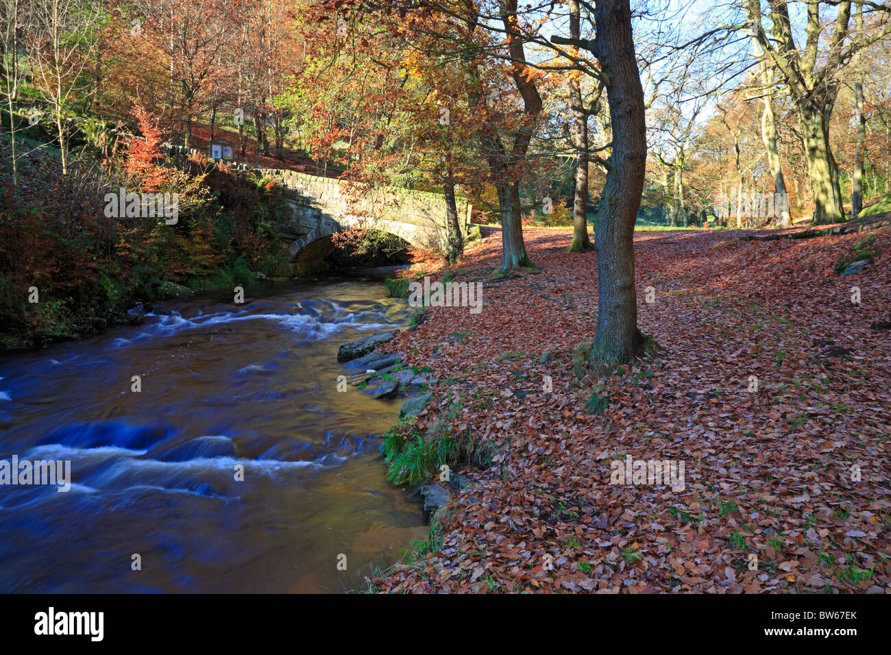Wade Wood Bridge over Luddenden Brook, Luddenden Dean, Halifax, West ...