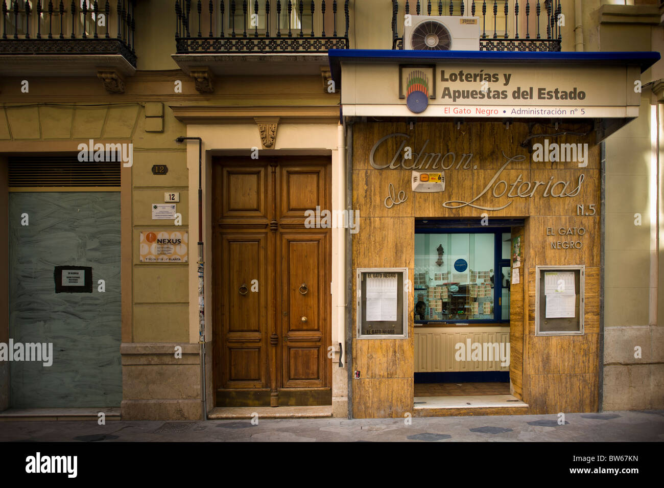 Malaga old town buildings Stock Photo - Alamy
