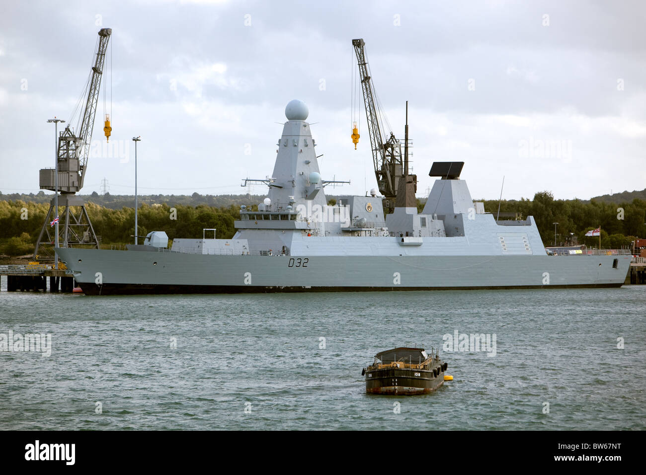 HMS Daring Berthed at Southampton. Marchwood Military Port Stock Photo ...