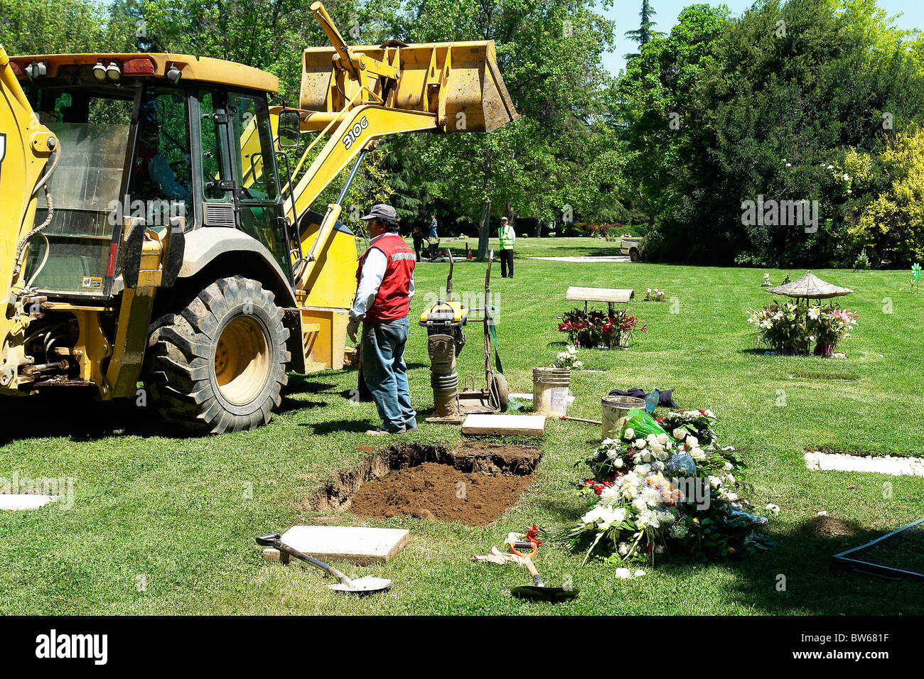 Jobs at cemetery Stock Photo - Alamy