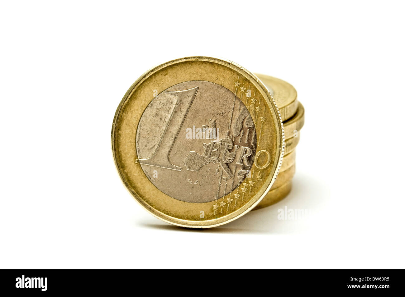 euro coins isolated on white background Stock Photo - Alamy