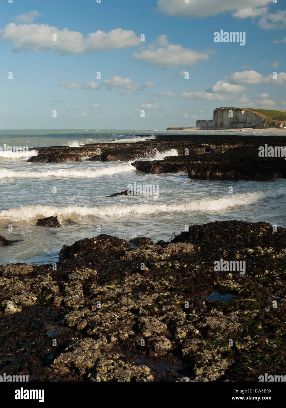 Normand coastline and cliffs in Veulettes-sur-Mer Stock Photo - Alamy