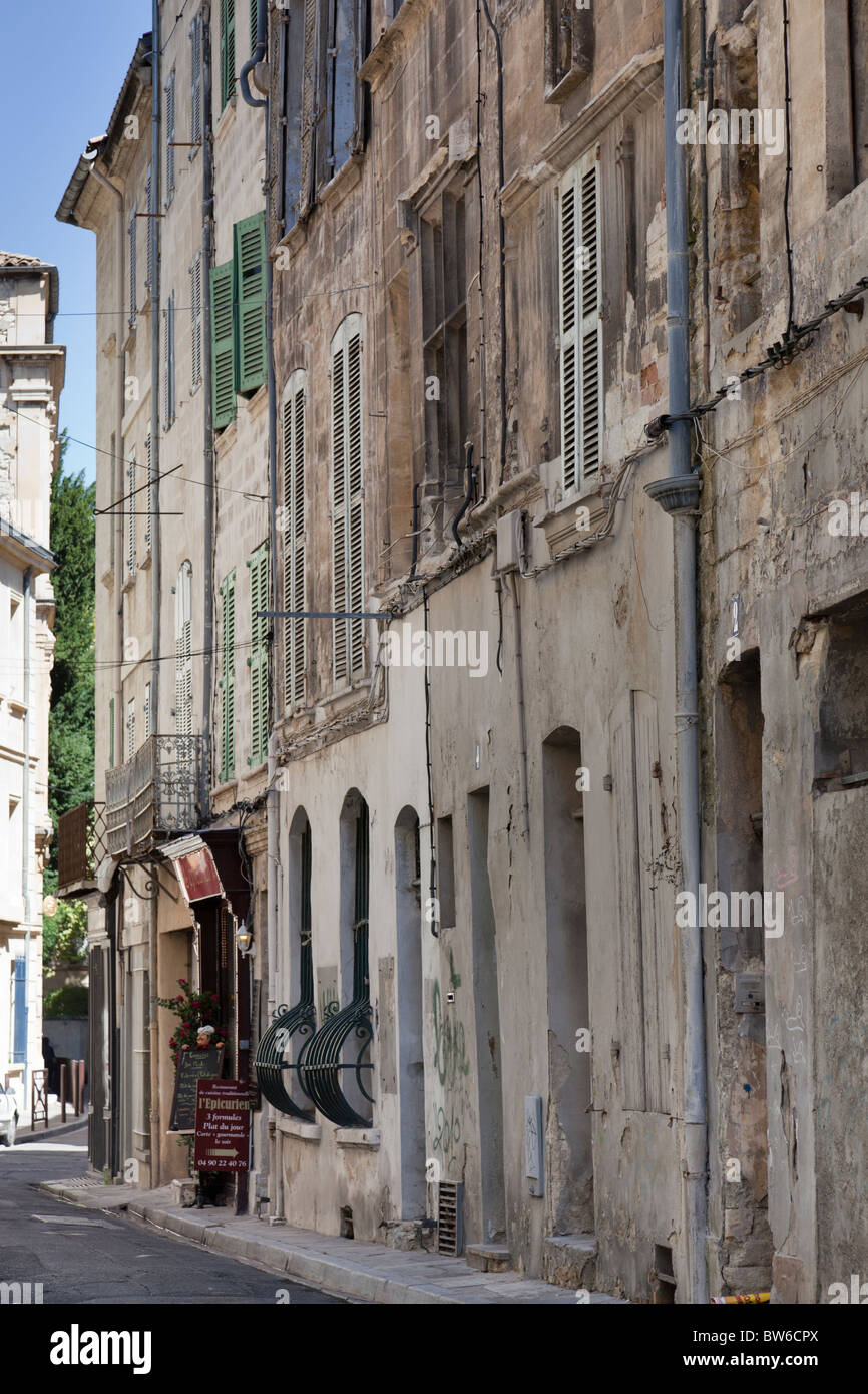 An old street in the centre of Avignon, Vaucluse, France Stock Photo ...