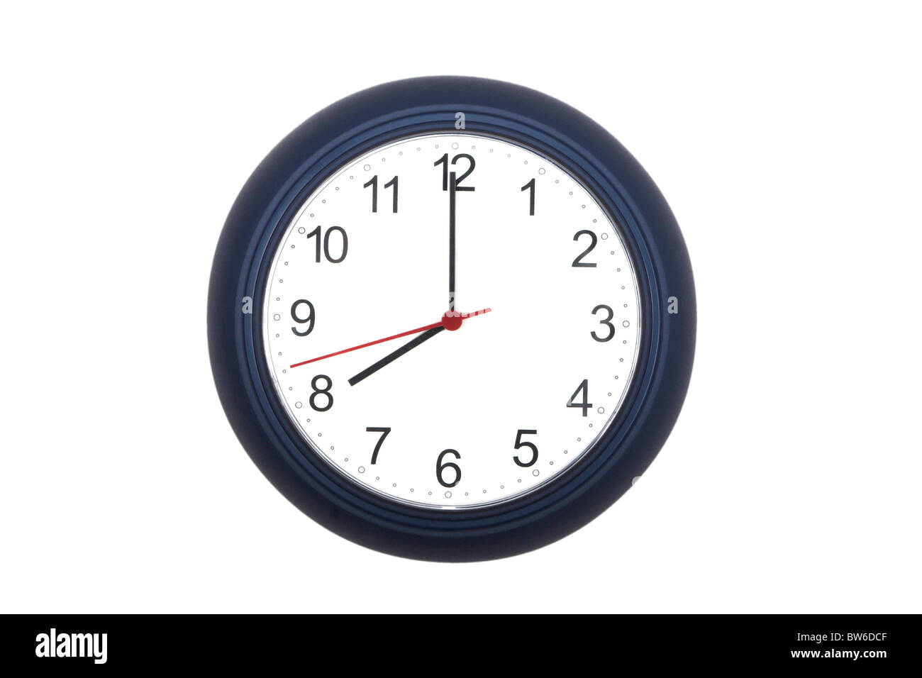 Circular clock on the isolated on white Stock Photo - Alamy