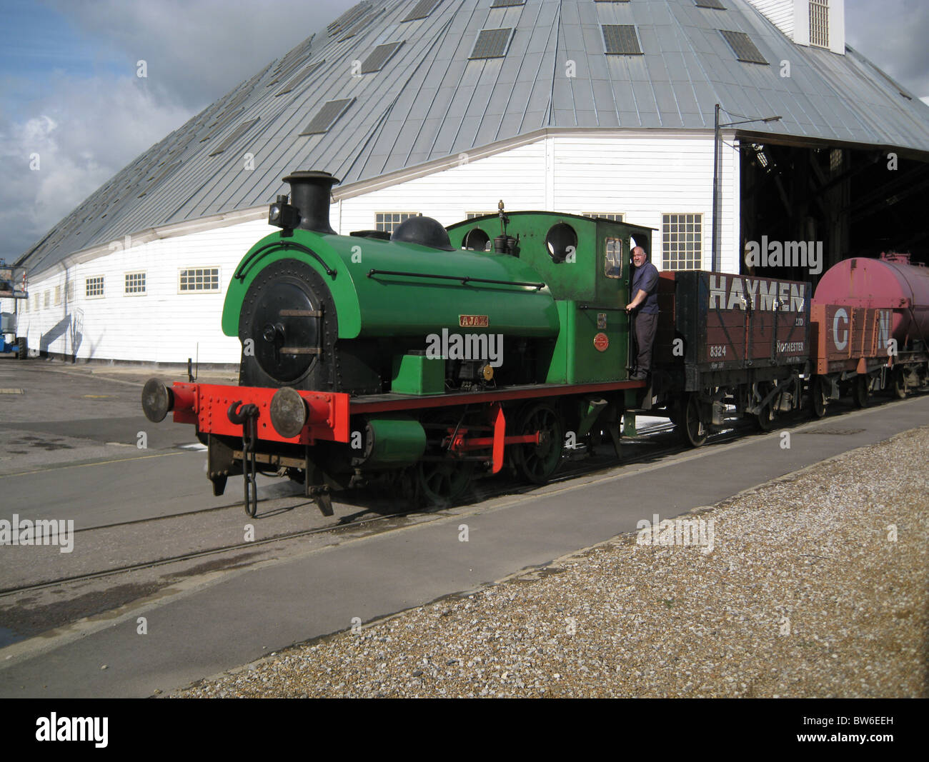 Saddle Tank Locomotive 'Ajax' at Chatham Dockyard-1 Stock Photo - Alamy