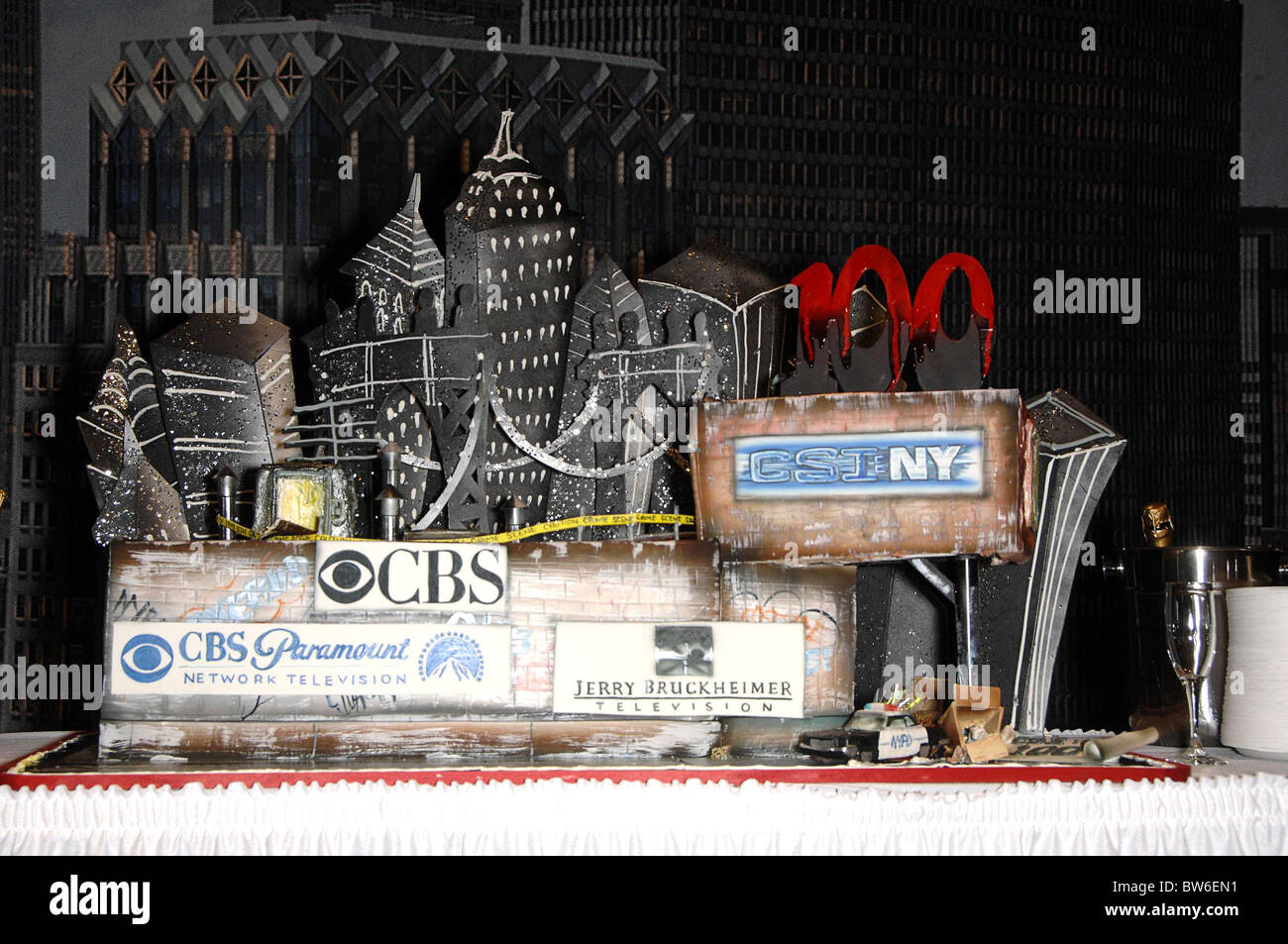 CSI:NY 100th Episode Cake Cutting Celebration Stock Photo - Alamy