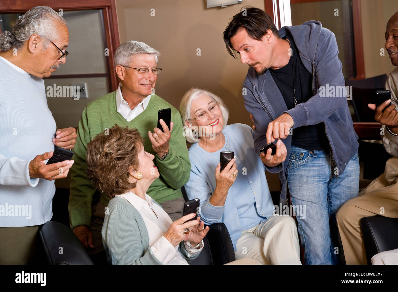 African american seniors learning technology hi-res stock photography ...