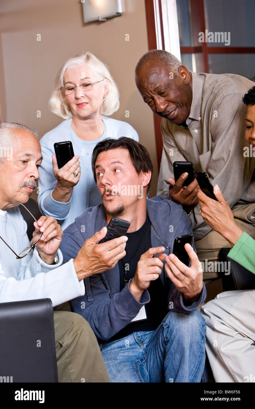 African american seniors learning technology hi-res stock photography ...