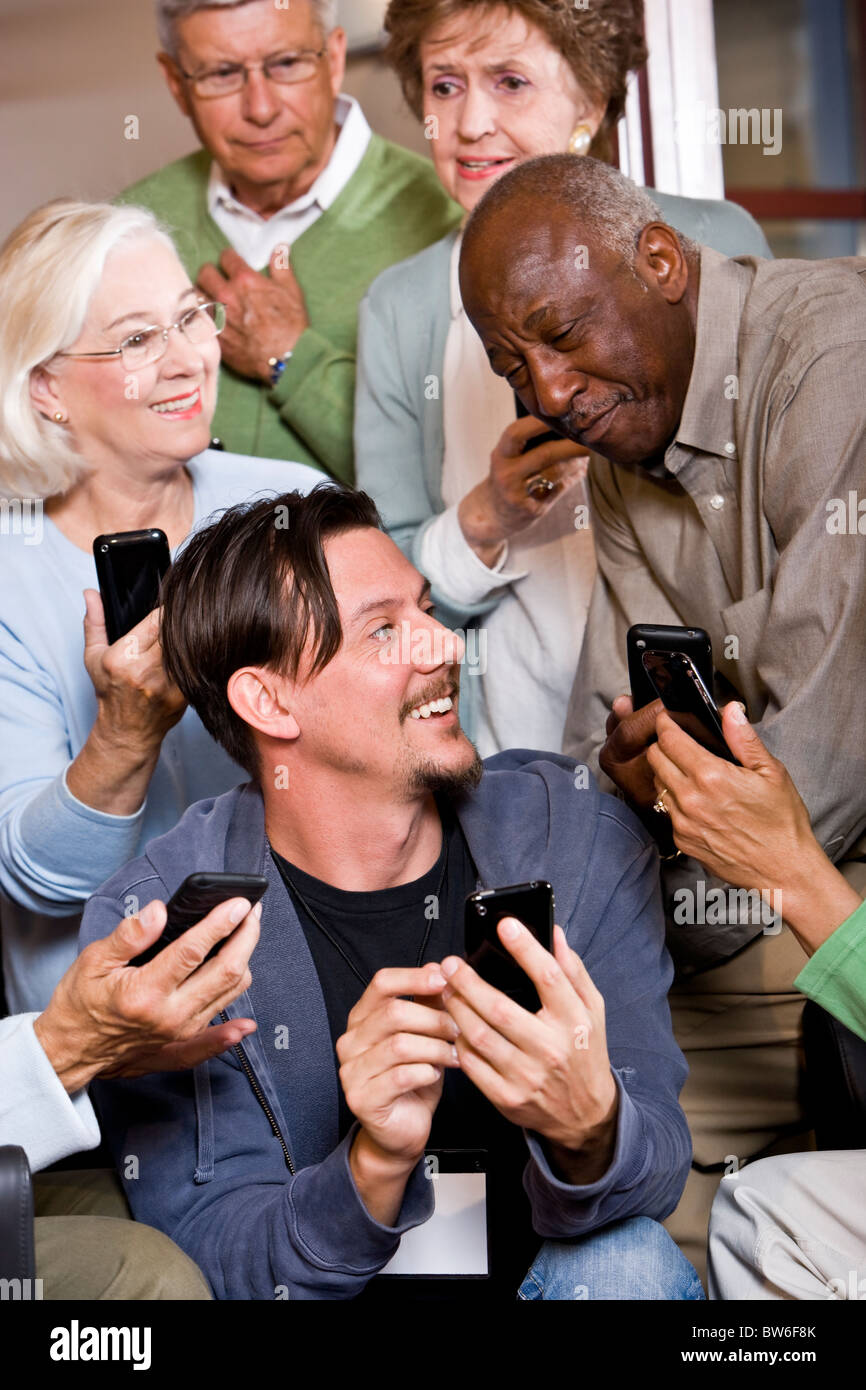 African american seniors learning technology hi-res stock photography ...