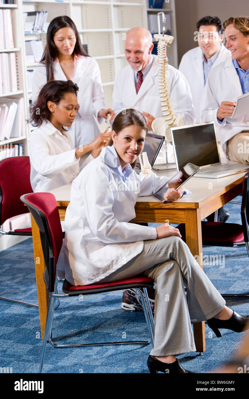 Medical students in classroom writing hi-res stock photography and ...