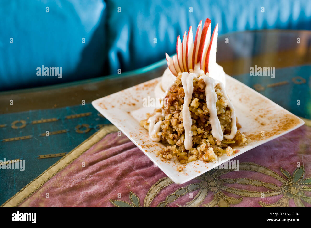 Elegant apple nut dessert Stock Photo - Alamy