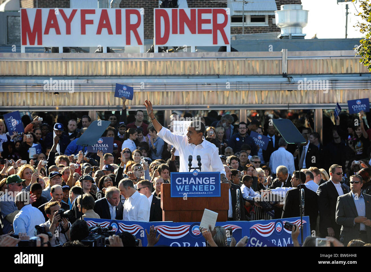 Barack Obama Campaign Stop in Philadelphia Stock Photo - Alamy