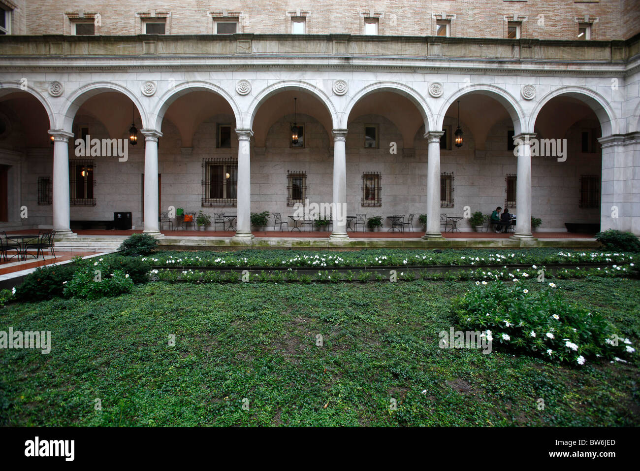 The courtyard at the Boston Public Library Stock Photo - Alamy