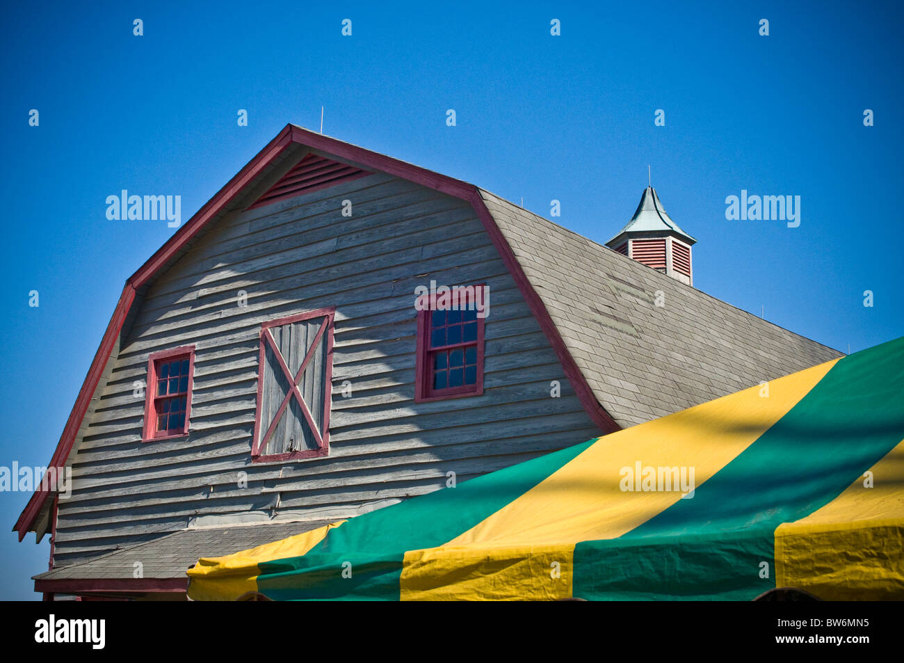 Barn roof and awning Stock Photo - Alamy