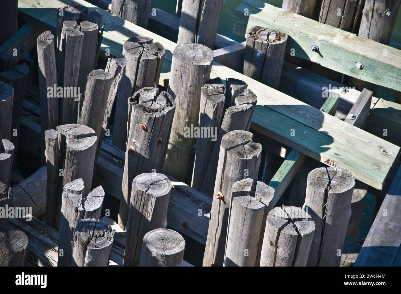 Old wood pier piling hi-res stock photography and images - Alamy