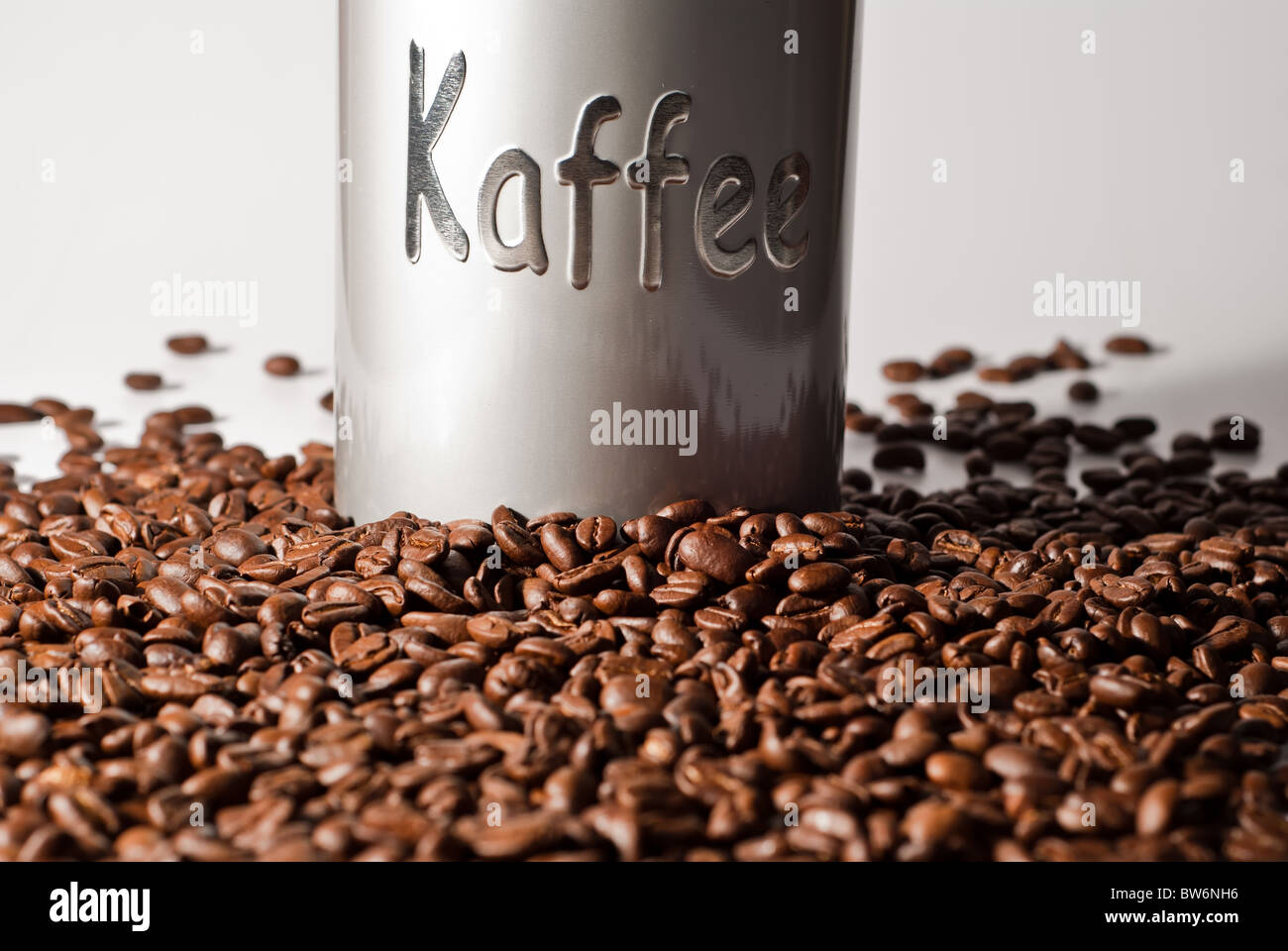 coffee box with coffee beans Stock Photo - Alamy