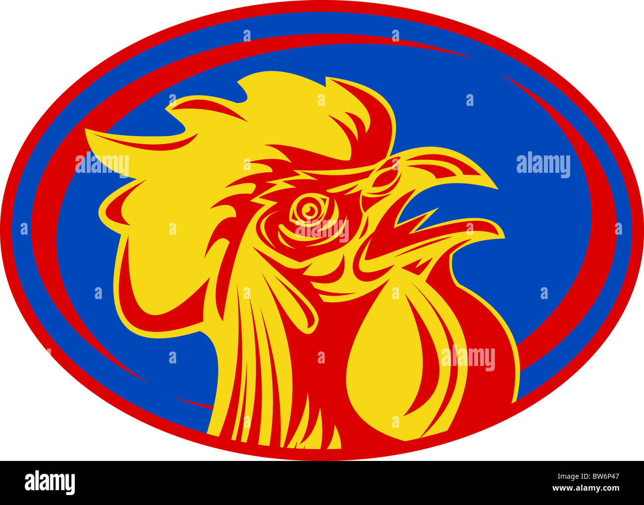 illustration of a french sport sporting mascot rooster cockerel cock ...